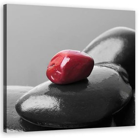 Obraz na plátně, Zen Spa Red Stone - 50x50 cm