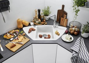 Blanco Zia 9 E, silgranitový dřez 930x510x180 mm, 1-komorový, černá, BLA-526031