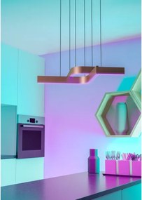 Eglo 901864 - LED RGBW Stm. Lustr na lanku FOLCINO-Z 2xLED/18W/230V měděná/černá