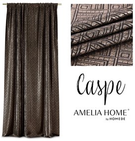 Závěs AmeliaHome CASPE PLEAT tmavě šedý