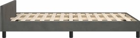 Rám postele bez matrace tmavě šedá 120 x 200 cm samet 3125746