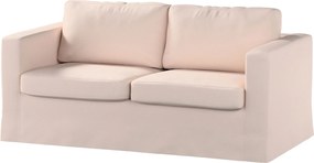 Potah na pohovku IKEA  Karlstad 2-místná , nerozkládací, dlouhý barva růžová látka pletený vzor
