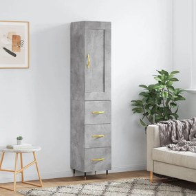 Skříň highboard betonově šedá 34,5x34x180 cm kompozitní dřevo 3200181
