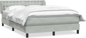 Box spring postel s matrací světle šedá 160x210 cm samet 3317865