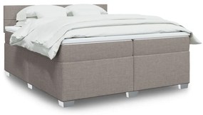 Box spring postel s matrací taupe 200x200 cm textil 3285999