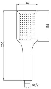 EBS Ruční sprcha 8 x 11,5 cm, 1-polohová, chrom S_RS108CR