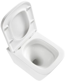 Invena Florina, závěsná WC mísa se Swirlflush 495x365x370 mm + toaletní sedátko s pomalým zavíráním, bílá, INV-CE-94-001-L