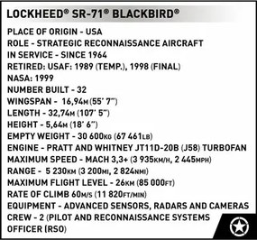 COBI 5890 Lockheed SR-71 Blackbird EXECUTIVE EDITION / 1424 kostek / 2