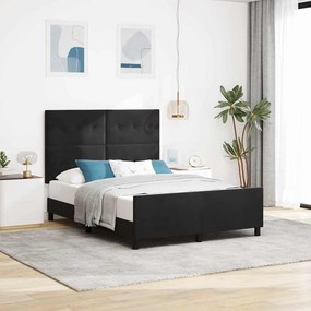 Postel s boxspringem s čelo Černá 140 x 190 cm samet 3344941
