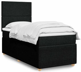 Box spring postel s matrací černá 100 x 200 cm textil 3291962