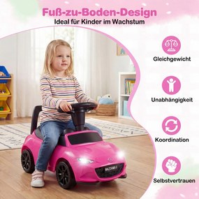 Costway Pojízdné autíčko se světlem a ochranou proti převrácení a úložným