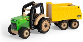 Tidlo Dřevěný traktor s přívěsem