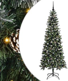 Umělý vánoční stromeček Zelená 210 cm PVC, plast a ocel 3395833