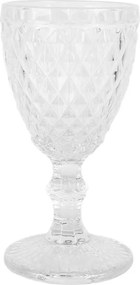 Transparentní sklenička na vodu na noze Diamond - Ø 8*16 cm / 200 ml