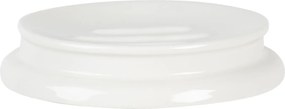 Porcelánová kulatá bílá mýdlenka Circle - Ø 12*2 cm