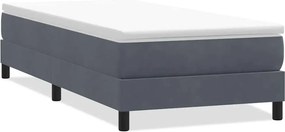 Postel Box Spring bez matrace tmavě šedá 80x220 cm samet 3315850