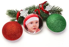 Vánoční ozdoba ve tvaru koule průměru 8,7cm zelené kph