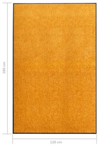vidaXL Rohožka pratelná oranžová 120 x 180 cm