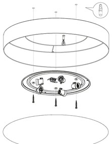 Eglo 97616 - Stropní svítidlo PASTERI 5xE27/60W/230V 76 cm