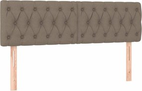 Box spring postel s matrací a LED taupe 140x200 cm textil 3133401