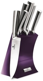 BERLINGERHAUS Sada nožů ve stojanu 6 ks nerez Royal Purple Metallic Line BH-2671