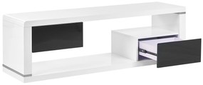TV stolek bílý/černý SPOKAN Beliani