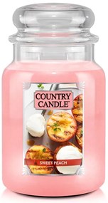 Country Candle Vonná Svíčka Sweet Peach (sójový vosk), 652 g