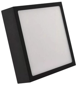 LED Stropní svítidlo LED/12,5W/230V 3000/3500/4000K 17x17 cm černá