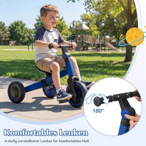 Costway Dětské kolo 5-in-1 dětské balanční kolo s odnímatelnými pedály