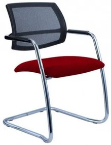 Alba Konferenční židle OLYMP čalounění/síť dřevěné krytky područek GALERIE - Čalounění Alba KŮŽE / KŮŽE