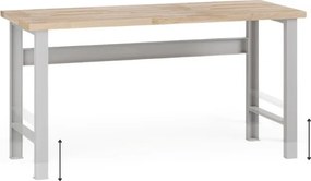 Výškově nastavitelný dílenský stůl G7, buková spárovka, 1700 x 685 x 840-1040 mm