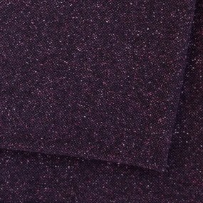 SCANquilt vlněný pléd MILÁNO melange tmavě fialová malý 60 x 200 cm