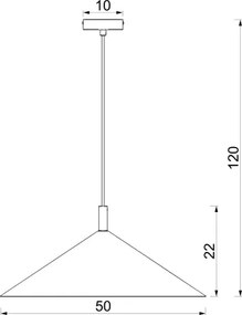 Lustr na lanku ANEGA 1xGX53/15W/230V pr. 50 cm béžová