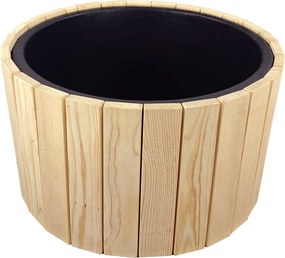 AMADEA Dřevěný designový obal s plastovou nádobou uvnitř, 54x54x30 cm