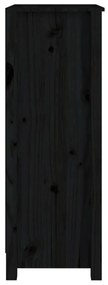 Knihovna černá 50x35x97 cm masivní dřevo borovice