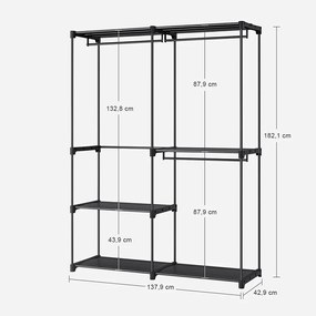 Přenosný stojan na oblečení