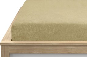 Froté prostěradlo POLY krémové 90 x 200 cm