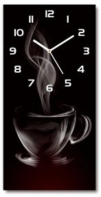 Wallmuralia Nástěnné hodiny tiché Aromatická káva 30x60 cm