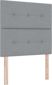 Rám postele s čelo Světle šedá 120 x 200 cm textil 3344718