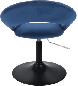 LuxuryForm Židle NAPOLI VELUR na černém talíři - modrá
