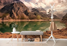 Samolepící fototapeta jezero v horách - 225x150 cm
