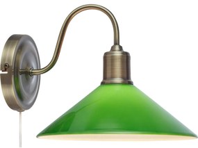 Markslöjd 108866 - Nástěnná lampa VELA 1xE27/40W/230V mosaz/zelená