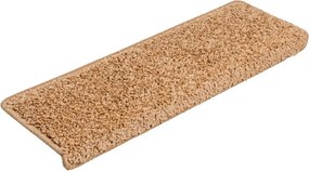 Schodové rohože 20 ks 65 x 21 x 4 cm béžové s obdélníkovým okrajem 3365853