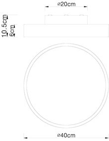 Globo 41745-24 - LED Stmívatelné stropní svítidlo RAINER LED/24W/230V + DO