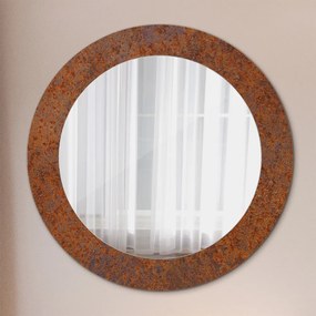 Kulaté dekorativní zrcadlo Rezavý kov fi 60 cm