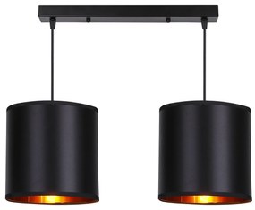 Černo-měděný závěsný lustr Candida pro žárovku 2x E27  - Candellux