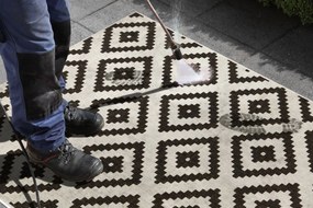 NORTHRUGS - Hanse Home koberce Kusový koberec Twin-Wendeteppiche 103129 schwarz creme – na ven i na doma - 160x230 cm