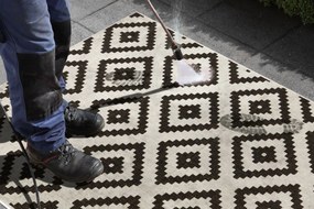 Hanse Home, Kusový koberec Twin-Wendeteppiche 103129 schwarz creme – na ven i na doma, 80x150, černobílá, chodba / předsíň