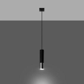 Sollux Lighting Závěsné svítidlo LOOPEZ 1 černé/chromové