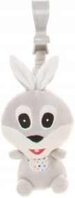 Závěsná plyšová hračka s pískátkem, Rabbit, šedá